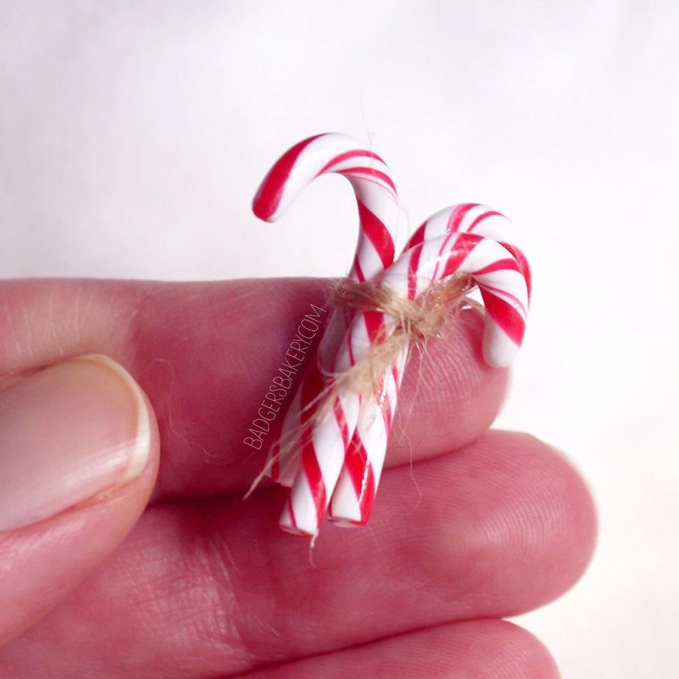 Miniature Peppermint CANDY CANE for Dolls, Scale Christmas Props ...