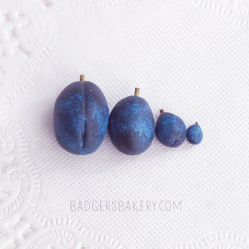 MINIATURE PLUMS Set of 3, 1/4, 1/3, 1/6, 1/12, Dollhouse Scale – Badger ...