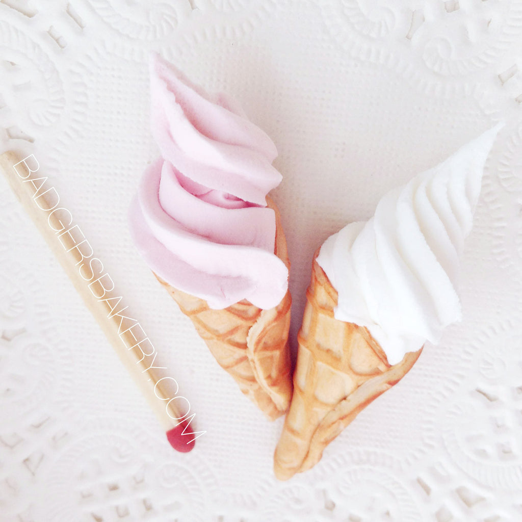 Miniature SOFT SERVE Ice Cream Cones for BJD, Blythe, American Girl ...