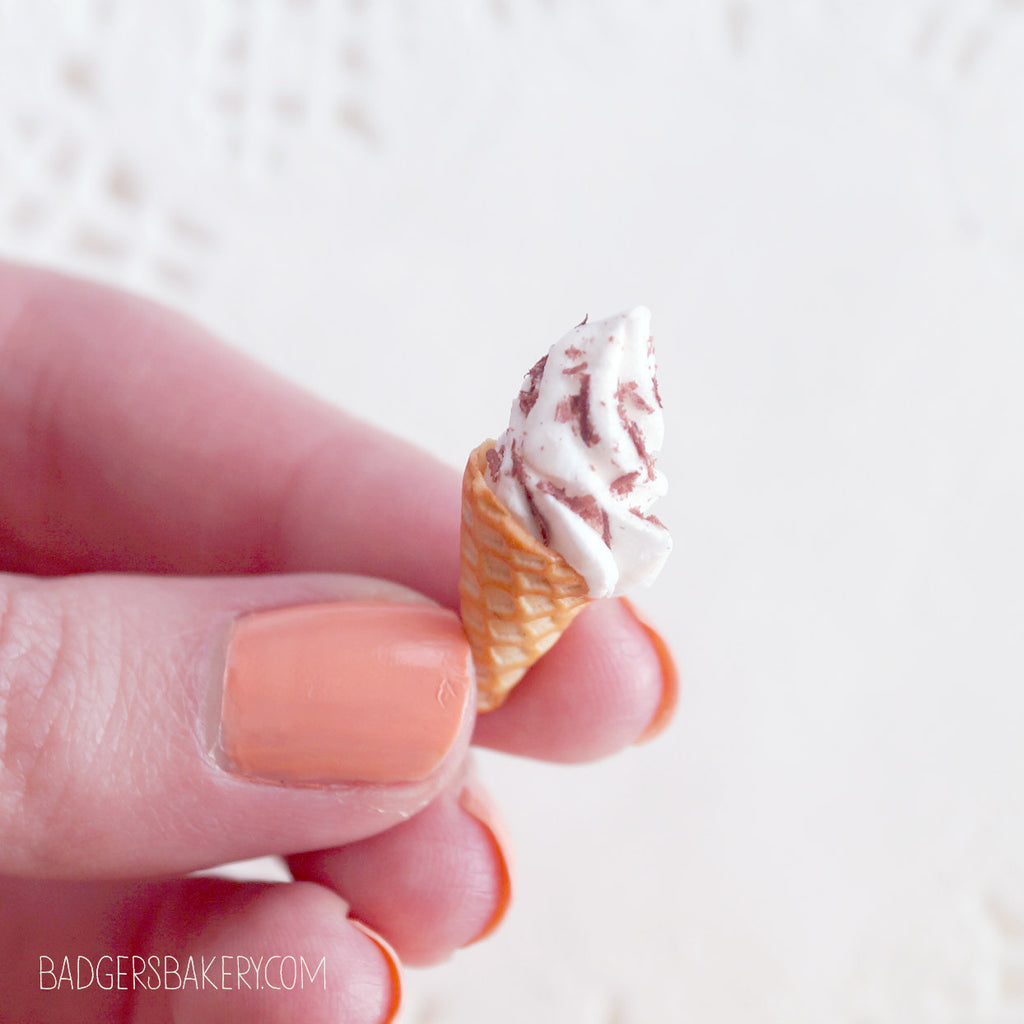 Miniature SOFT SERVE Ice Cream Cones for BJD, Blythe, American Girl ...
