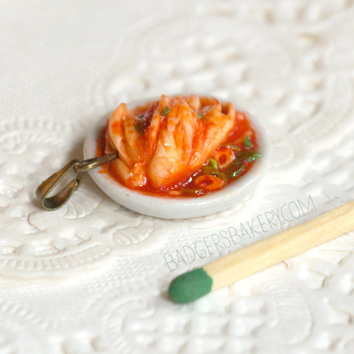KIMCHI Necklace, Traditional KOREAN Dish in Miniature – Badger's Bakery