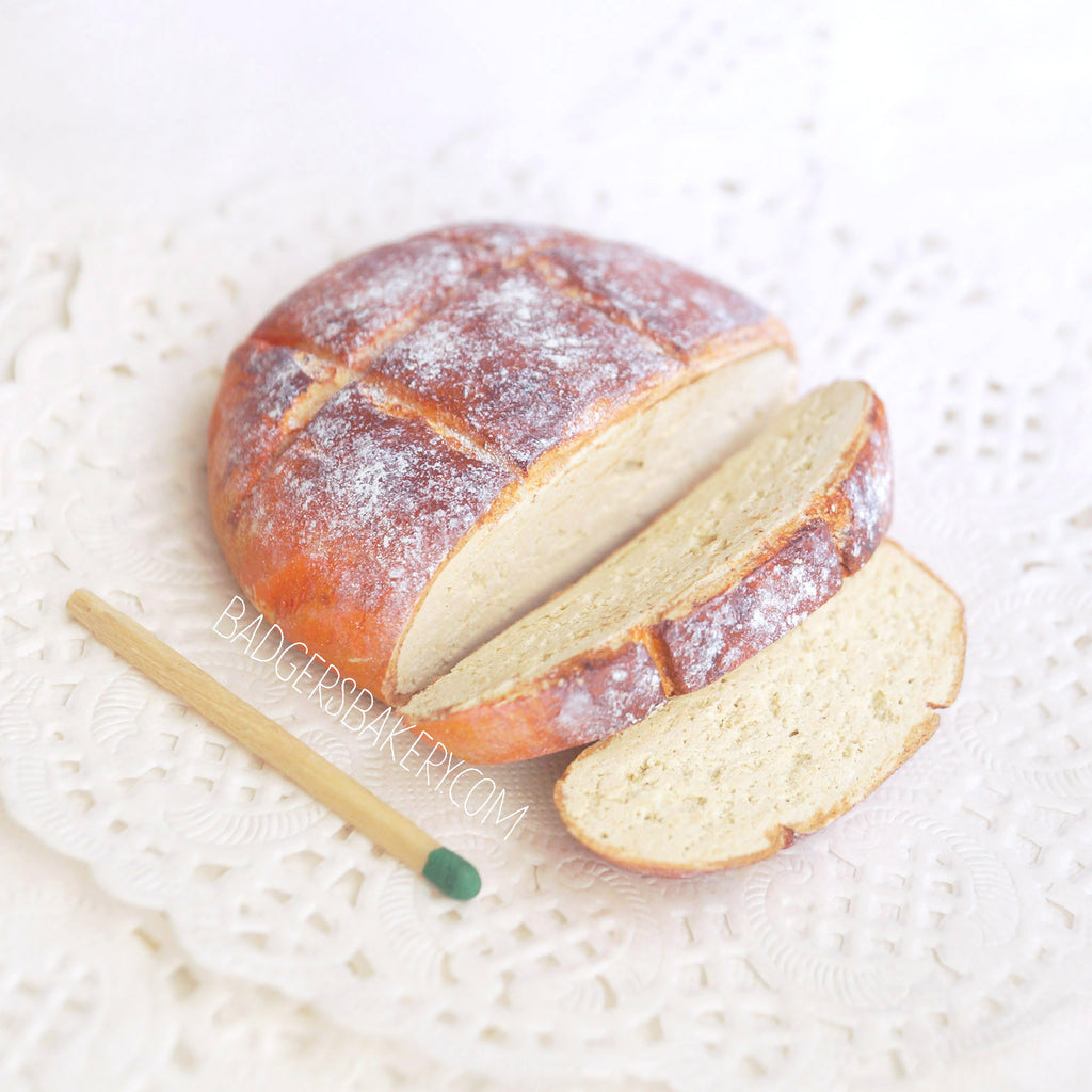 Miniature BREAD LOAF, Partially Sliced, Food for Dollhouses – Badger's ...