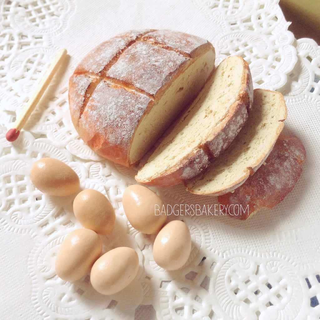 Miniature BREAD LOAF, Partially Sliced, Food for Dollhouses – Badger's ...